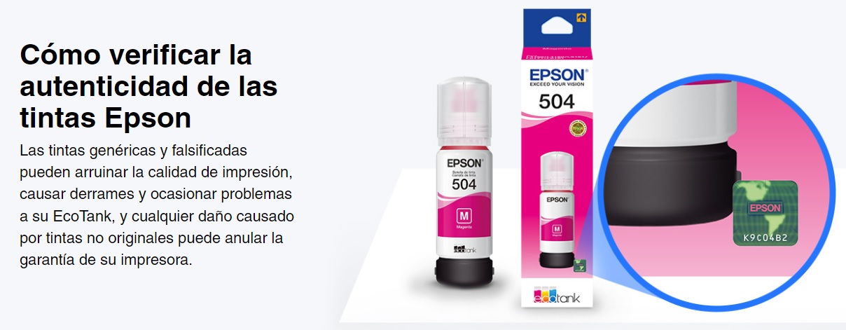 TINTA EPSON 504 ORIGINAL CADA COLOR - SYSTEMarket